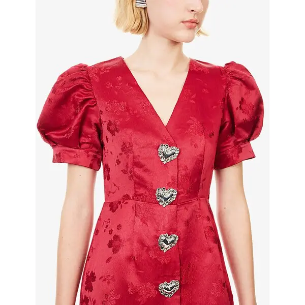 red sister jane dress Sunrise Bow Midi Dress Ruby Red / XS