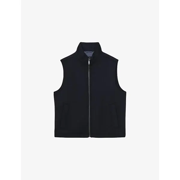 REISS Hewitt Side-pocket Wool-blend Gilet