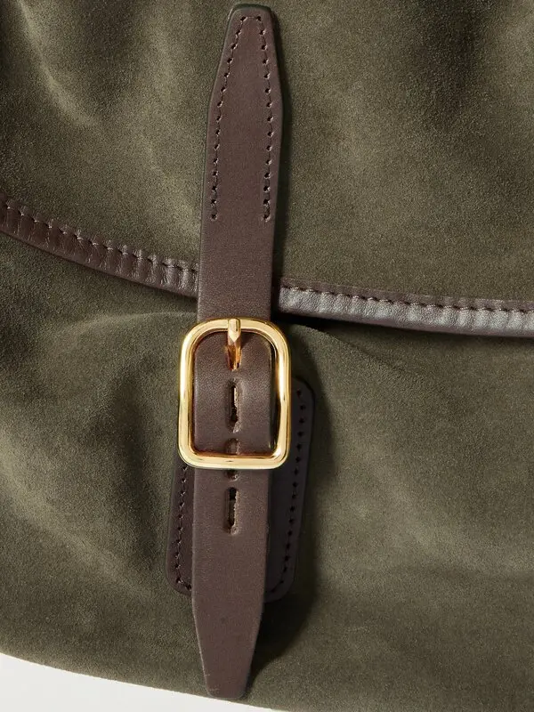 BLEU DE CHAUFFE Margot Suede Messenger Bag