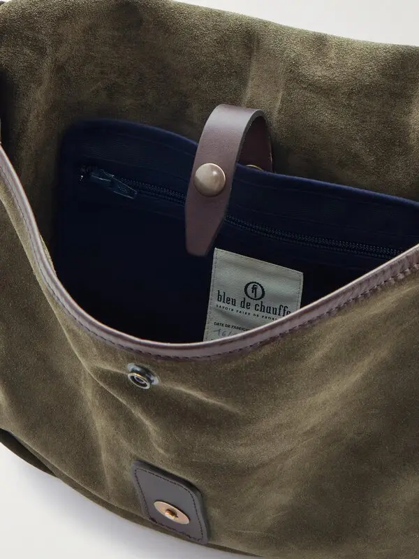 BLEU DE CHAUFFE Margot Suede Messenger Bag