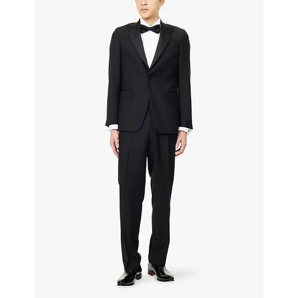 OSCAR JACOBSON Wool Tuxedo Trousers