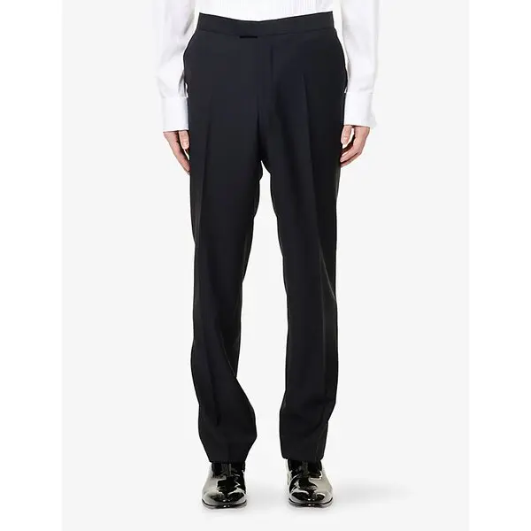 OSCAR JACOBSON Wool Tuxedo Trousers
