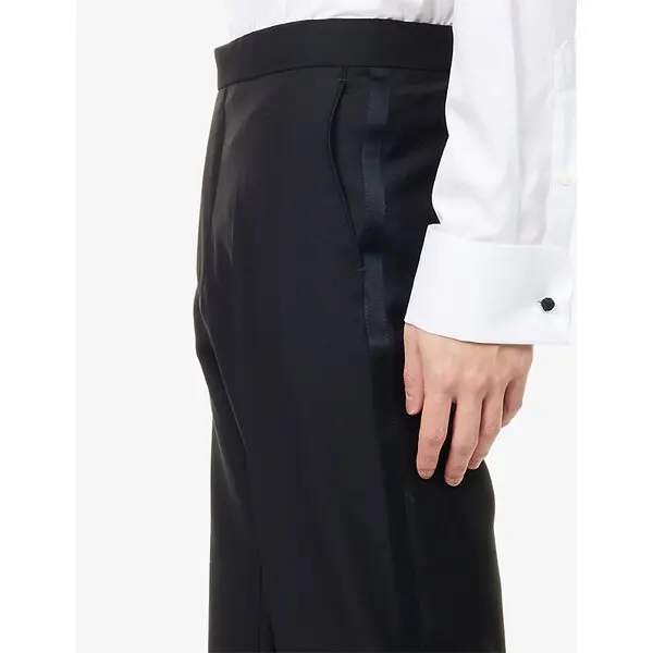 OSCAR JACOBSON Wool Tuxedo Trousers
