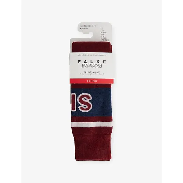 Falke Sk2 Intermediate Skiing Knit Socks - 8117 Merlot