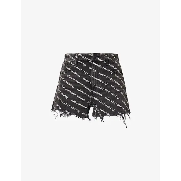 Alexander Wang Logo-print Denim Shorts
