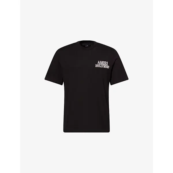 Amiri Hollywood City Relaxed-fit Cotton-jersey T-shirt - Black