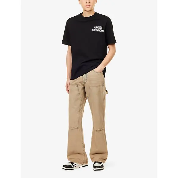 Amiri Hollywood City Relaxed-fit Cotton-jersey T-shirt - Black