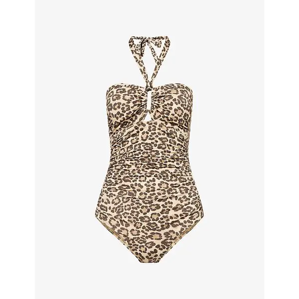 Zimmermann Wanderlust Wide Link Swimsuit - Leopard