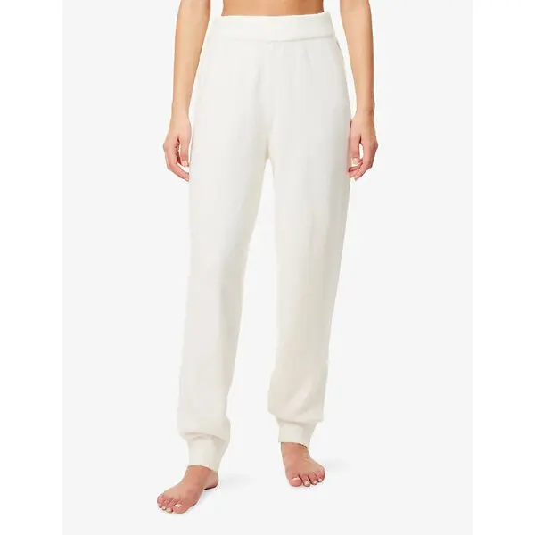 Calvin Klein Lounge Slim-leg Plush-terry Jogging Bottoms - Ivory