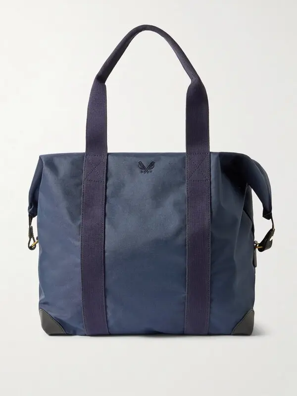 Bennett Winch Cargo Leather-trimmed Canvas Weekend Bag - Blue