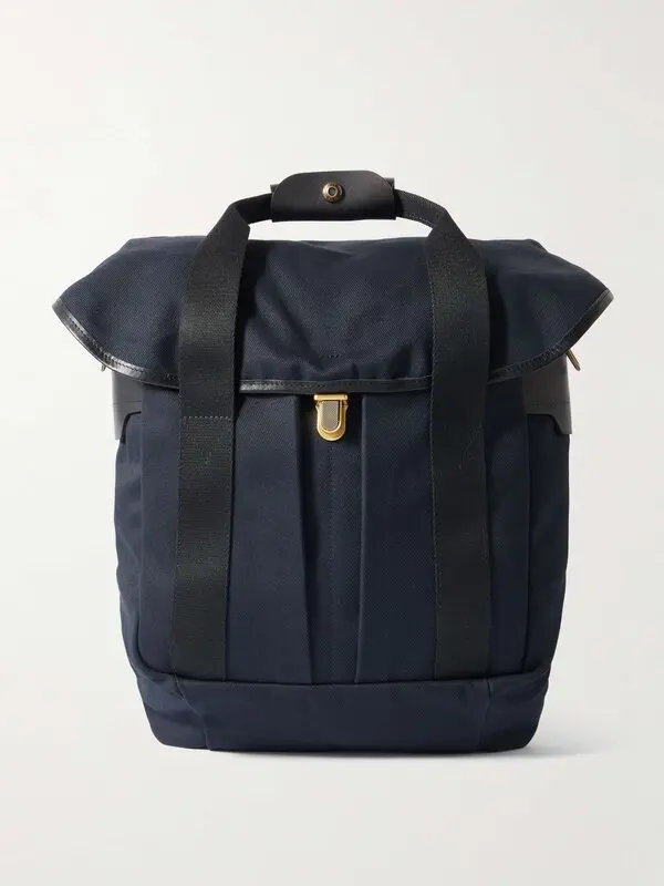 BLEU DE CHAUFFE Chiloé Leather-trimmed Backpack