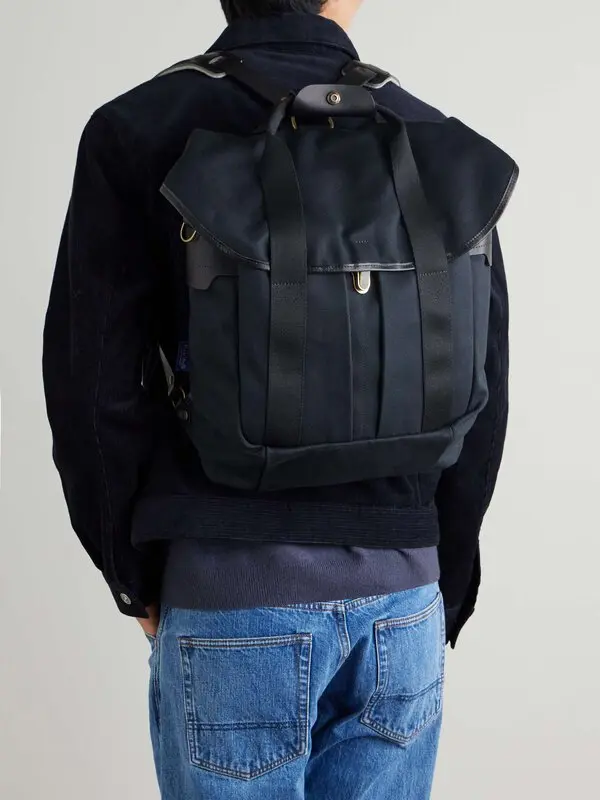 BLEU DE CHAUFFE Chiloé Leather-trimmed Backpack
