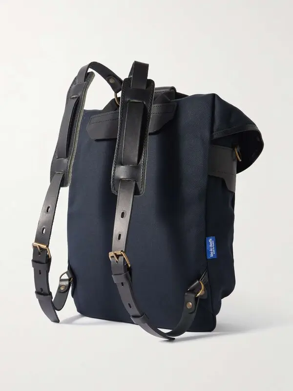 BLEU DE CHAUFFE Chiloé Leather-trimmed Backpack