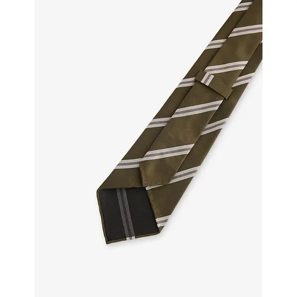 Dunhill Striped Wide-blade Silk Tie