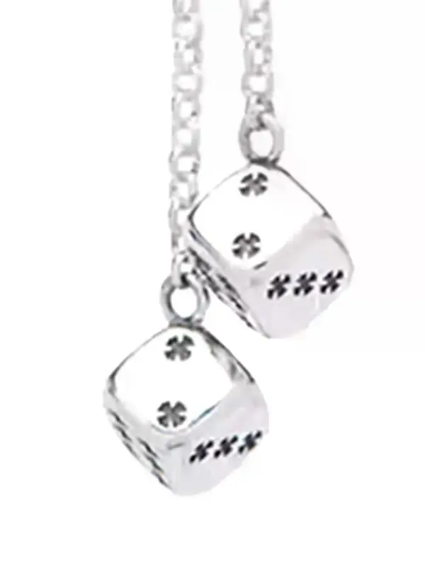 Chrome Hearts Double-dice Drop Earring