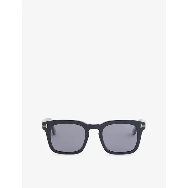 TOM FORD Tf751 Dax Sunglasses - Shiny Black/ Smoke Polar