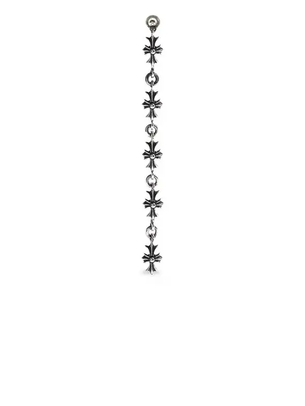 Chrome Hearts Tiny E Plus Five Links Drop Earring - Silver