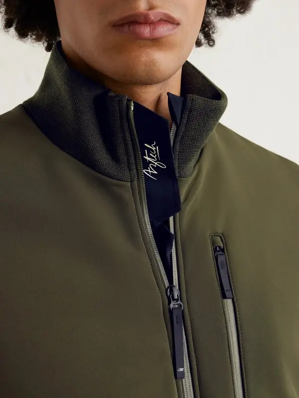 Aztech Mountain Evan Shell And Wool Down Jacket - Green