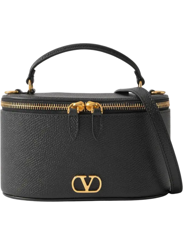 Valentino Garavani - Vanity Case Textured-Leather Shoulder Bag