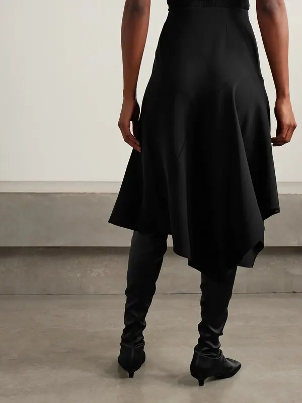 Theory Paneled Crepe Asymmetric Draped Skirt - Black - 30% Off |  Editorialist