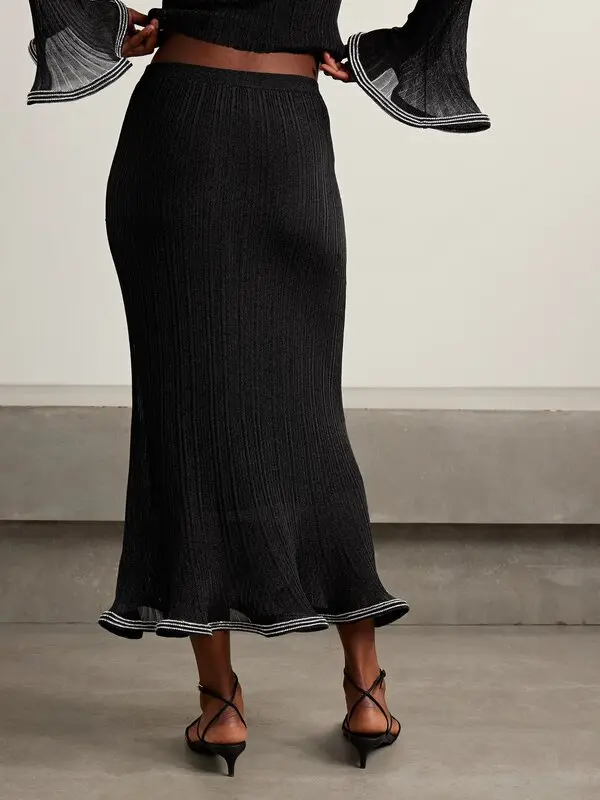 Simkhai Brighton Crystal-embellished Maxi Skirt - Black