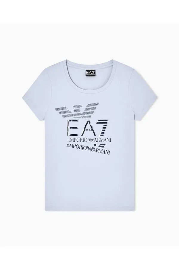 EA7 Logo Series Stretch Jersey T-shirt
