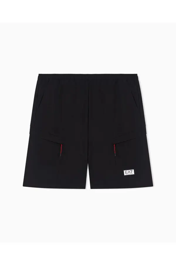 Emporio Armani Dynamic Athlete Ventus7 Technical-fabric Bermuda Shorts - Black