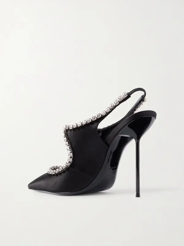 Paris Texas Lidia Crystal-embellished Mary Jane Pumps - Black
