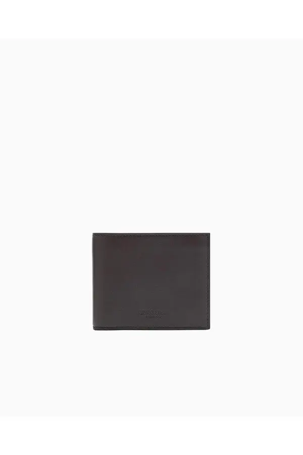 Giorgio Armani Nappa-leather Bifold Wallet - Brown