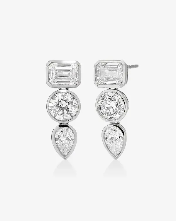 Ring Concierge 14k Yellow Gold Diamond Drop Earrings