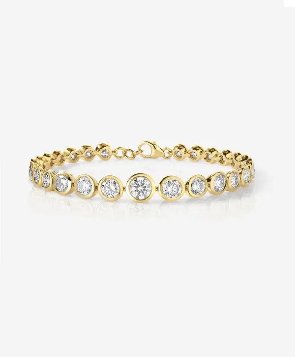 Ring Concierge Graduated Bezel Lab Diamond Tennis Bracelet - One-color