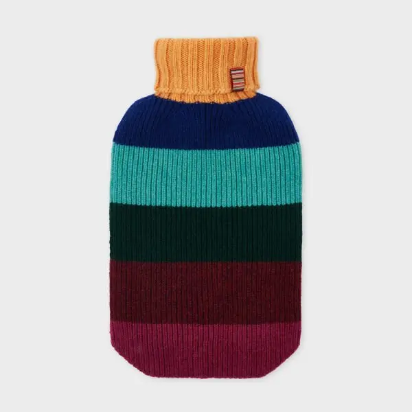 Paul Smith Multistripe Lambswool Hot Water Bottle Cover - Multicolour