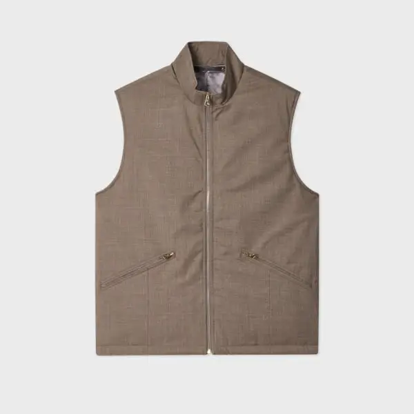 Paul Smith Melange 'storm System' Wool Gilet - Brown