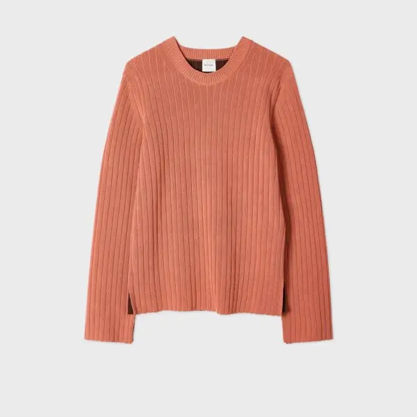 Paul Smith Contrast Back Ribbed Knit Sweater