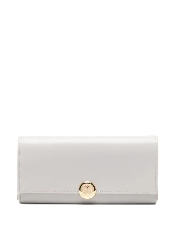 Loewe Pebble Leather Continental Wallet - Grey