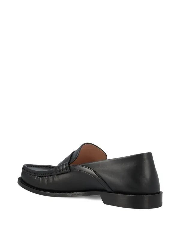 Loewe Campo Leather Loafers - Black