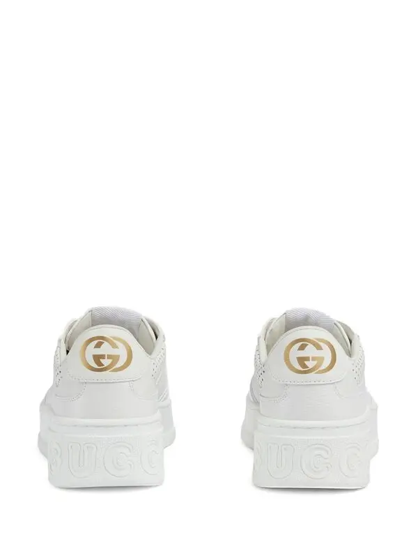 Gucci Chunky B Leather Sneakers - White