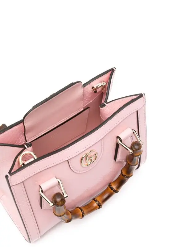 Gucci Diana Small Leather Tote Bag - Pink
