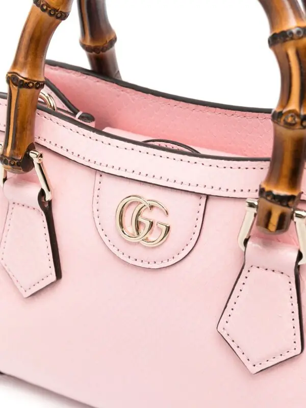 Gucci Diana Small Leather Tote Bag - Pink