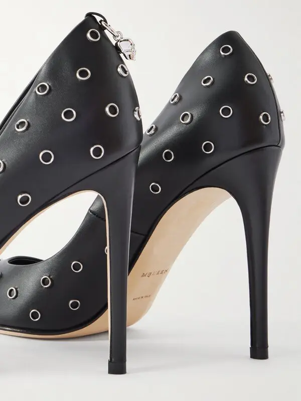 Alexander McQueen Embellished Leather Pumps