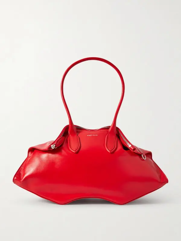 Alexander McQueen Manta Leather Shoulder Bag - Red