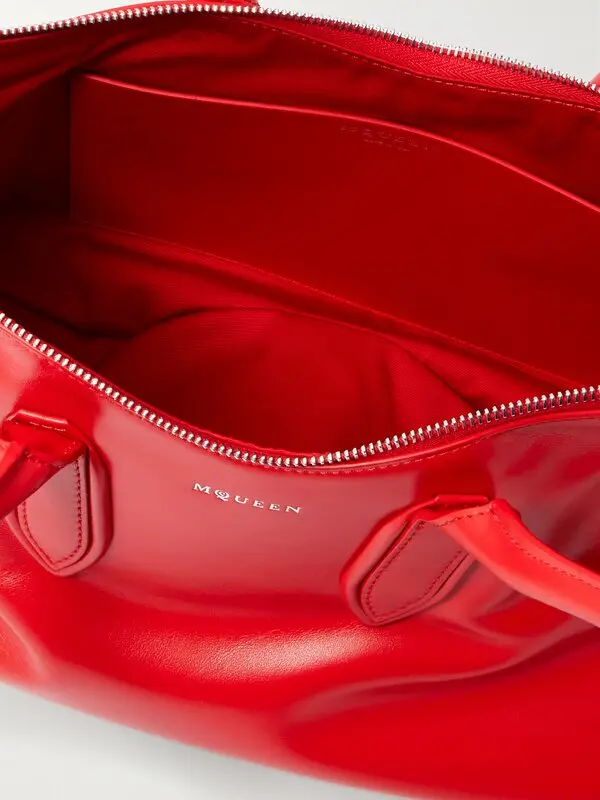 Alexander McQueen Manta Leather Shoulder Bag - Red
