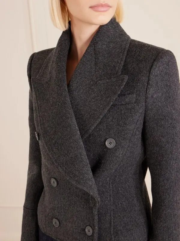 Alexander McQueen Wool-felt Double-breasted Blazer