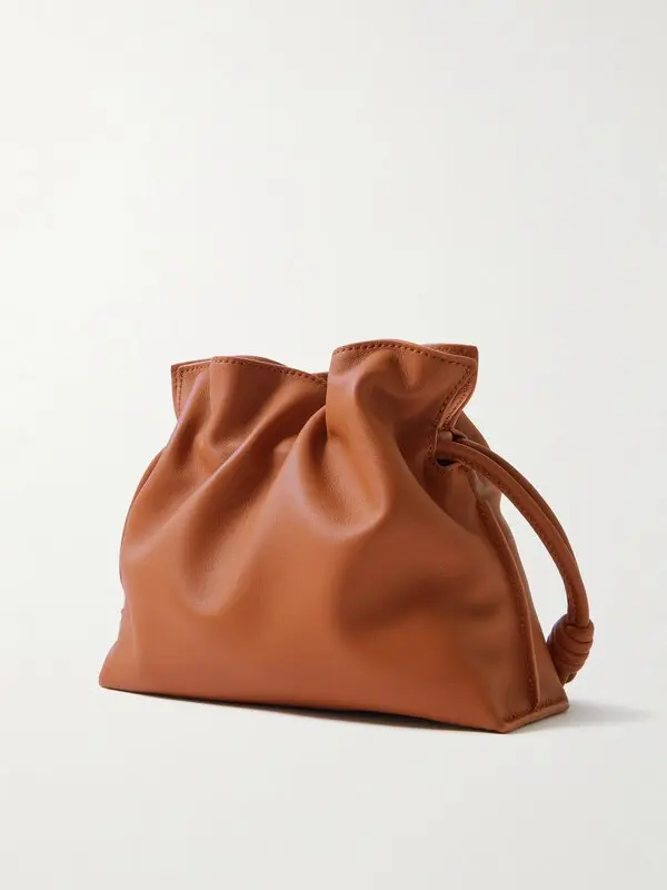 Loewe Flamenco Mini Leather Clutch - Brown