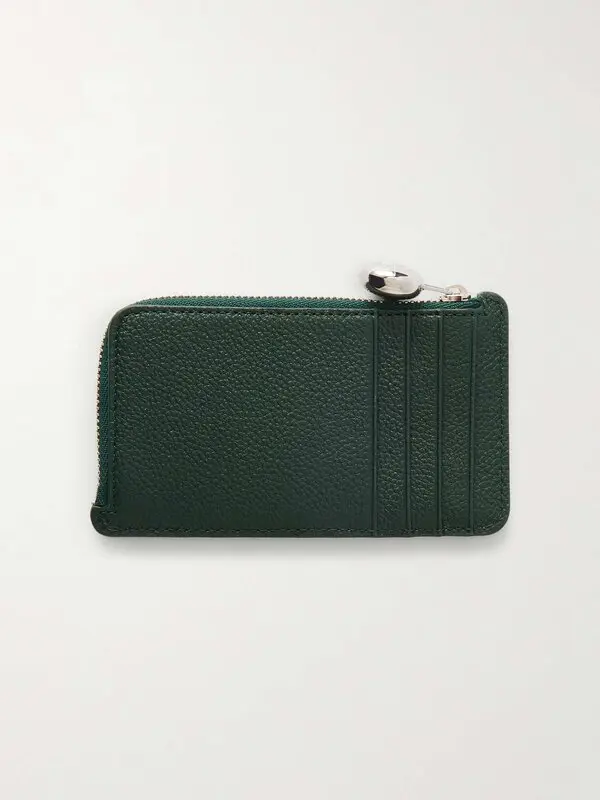 Loewe Textured-leather Cardholder - Dark Green