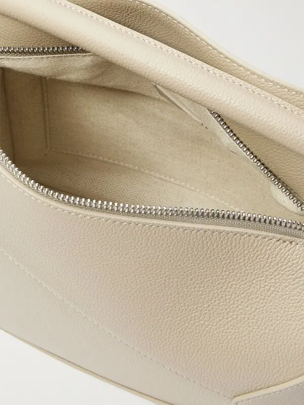 Loewe Puzzle Edge Small Textured-leather Shoulder Bag - Neutrals