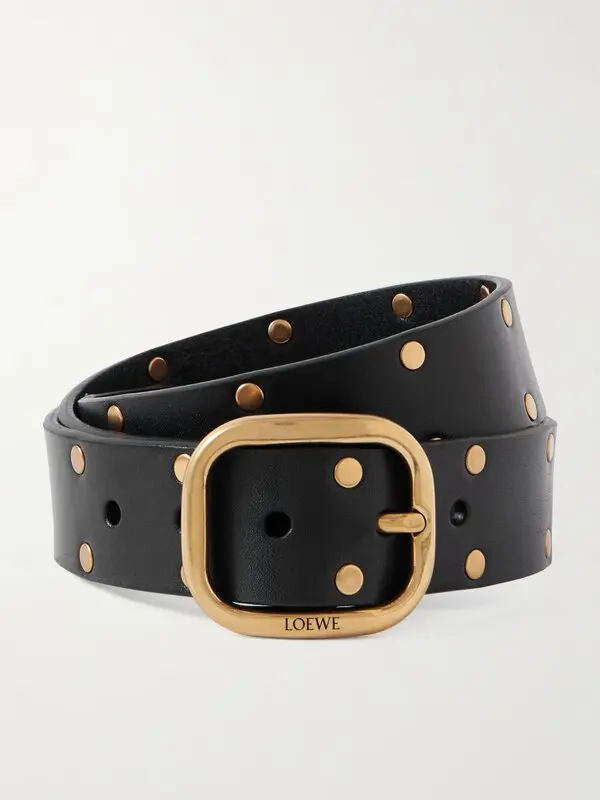 Loewe Studded Leather Belt - Black