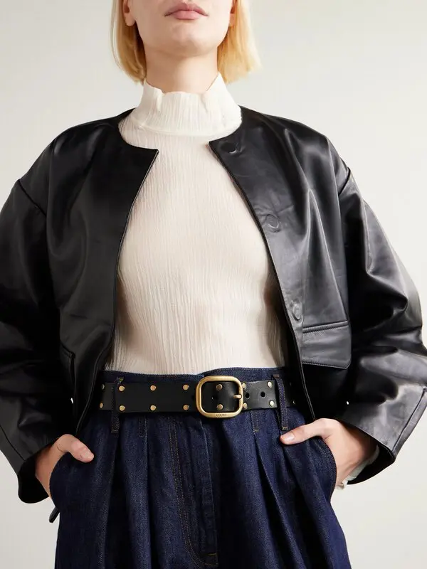 Loewe Studded Leather Belt - Black