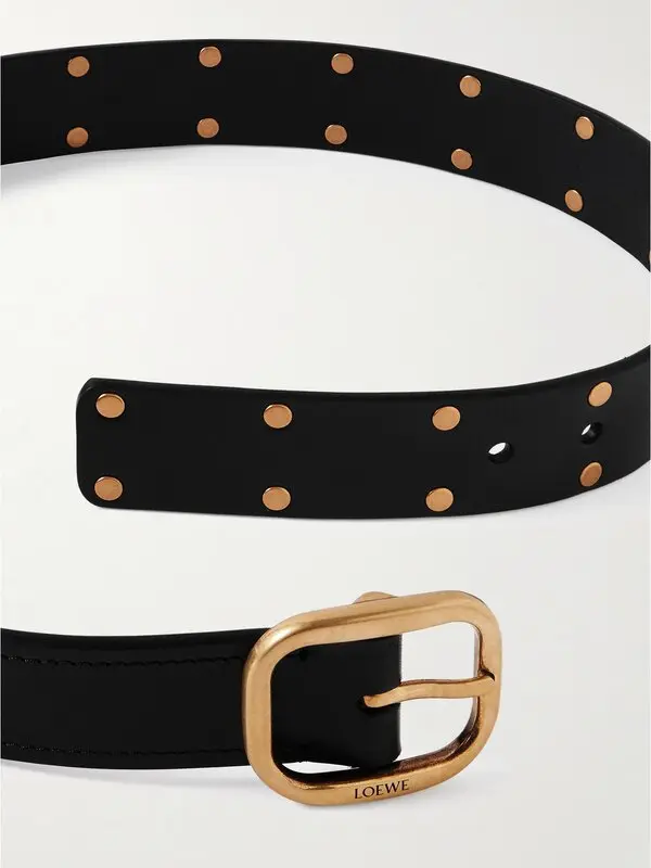 Loewe Studded Leather Belt - Black