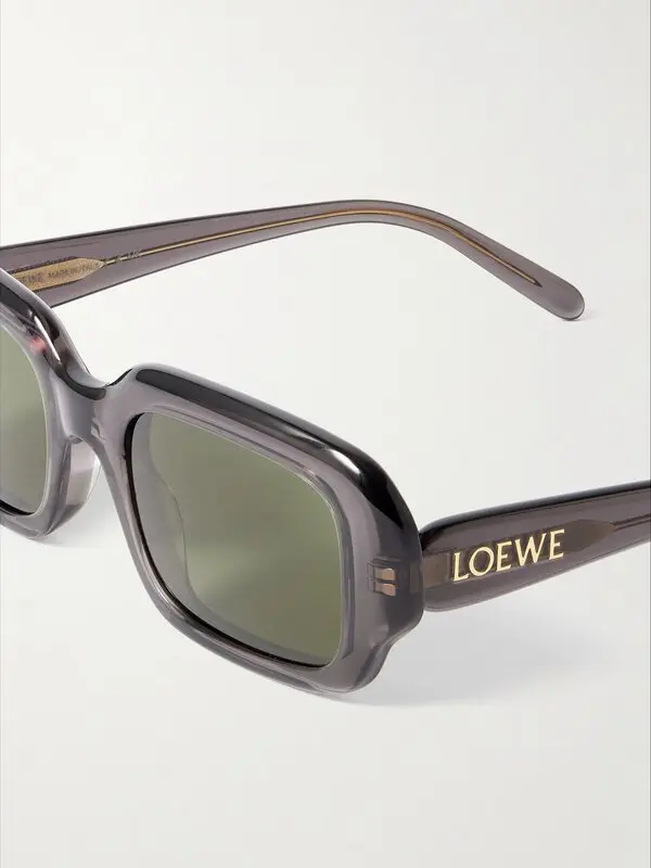Loewe Oversized Rectangle-frame Sunglasses - Green